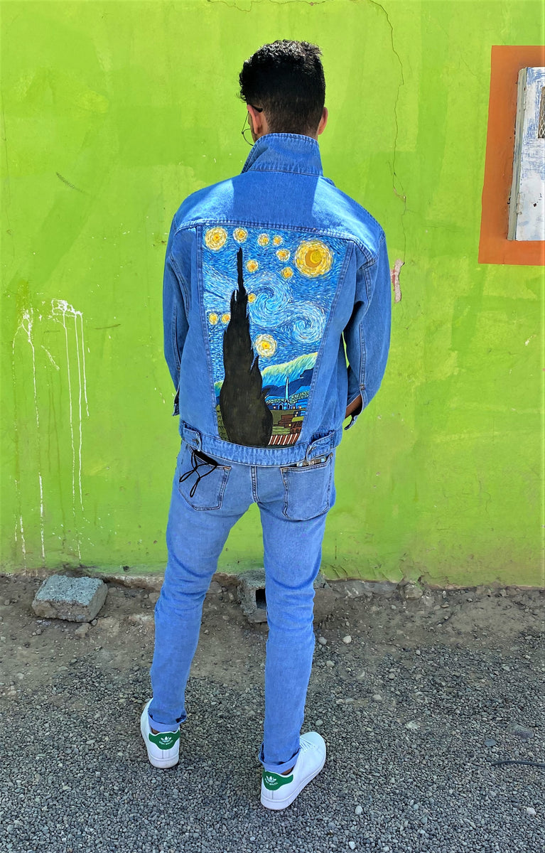 "Starry Night" Denim Jacket – ArtiShow Shop